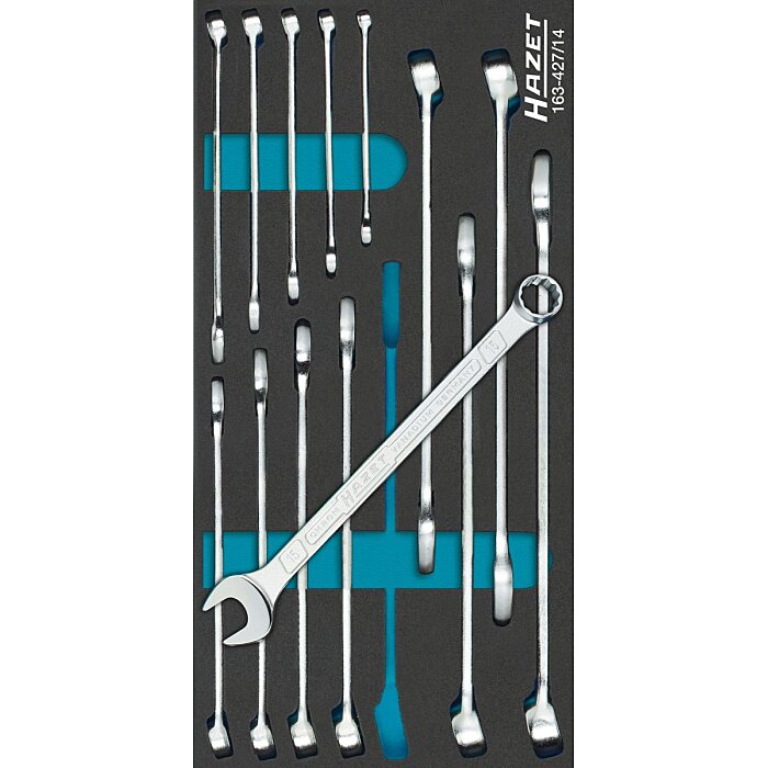 HAZET Ring-Maulschlüssel-Satz - Außen-Doppel-Sechskant Profil - Anzahl Werkzeuge: 14 163-427/14 ...