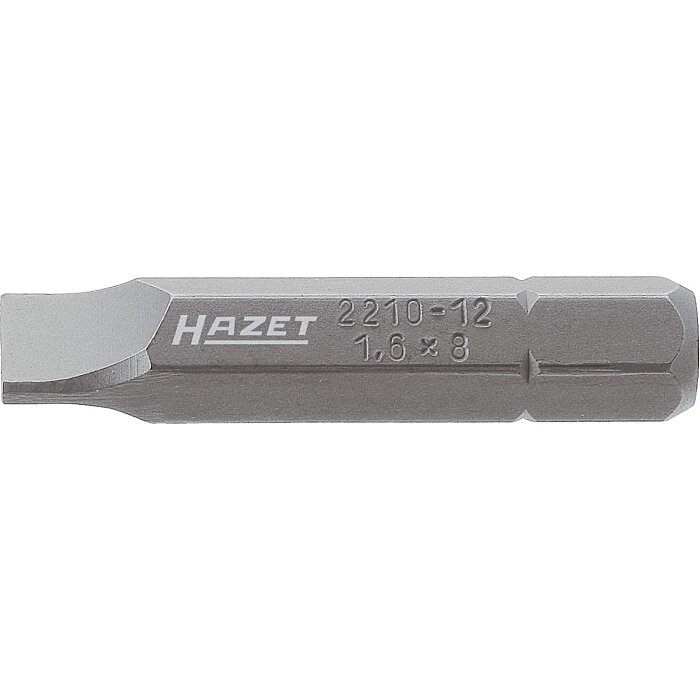 HAZET Bit - Sechskant massiv 8 (5/16 Zoll) - Schlitz Profil - 1.6 x 8 mm 2210-12 4000896014446 ...