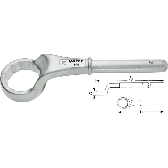 HAZET Zug-Ringschlüssel 640-46 4000896027279 4000896027279-50 ToolTeam ...