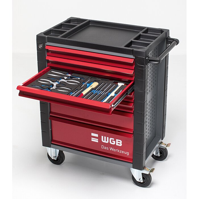 WGB Werkstattwagen - 7 Schubladen, bestückt, 140-teilig 1450072 4017467467150 4017467467150-2185 ...