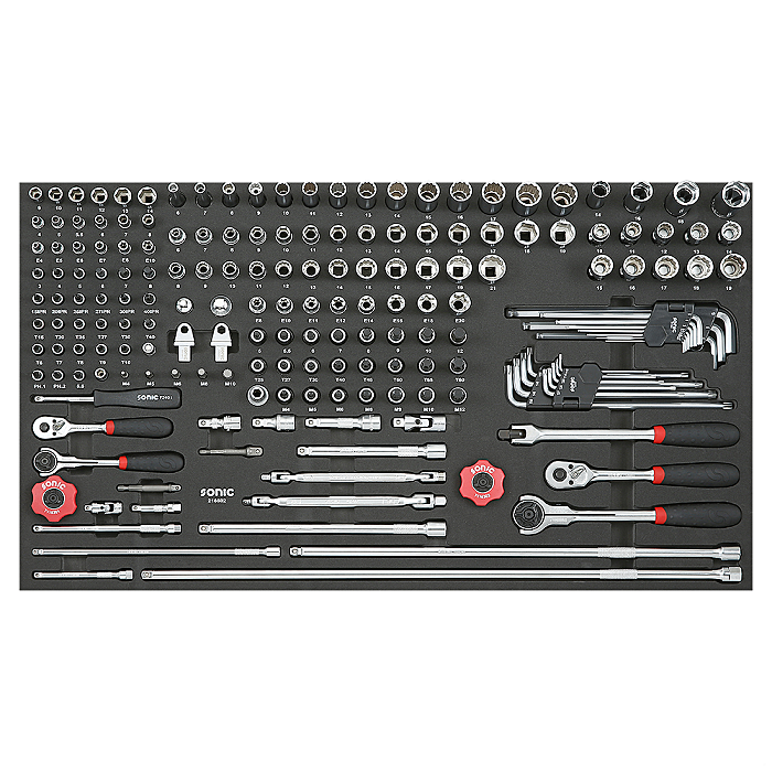 Sonic Socket combinaton set 1/4’’ and 3/8’’, SFS 185 pieces 218502 ...