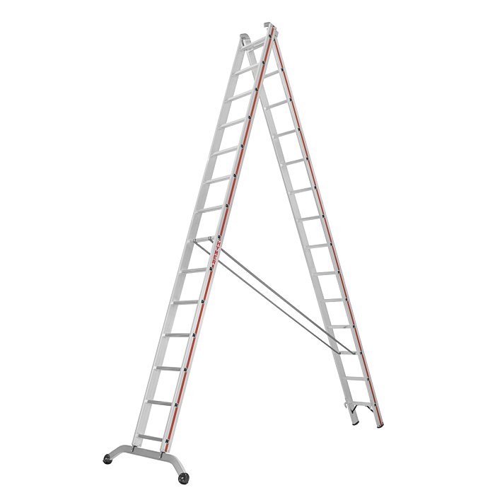 HYMER Mehrzweckleiter, zweiteilig, 2x14 Sprossen, Länge eingef. 4,08 m ...