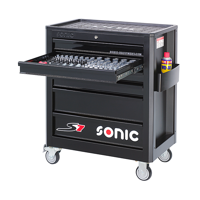 Sonic Carro de herramientas S7 equipado, 140 piezas, negro 714040 ...
