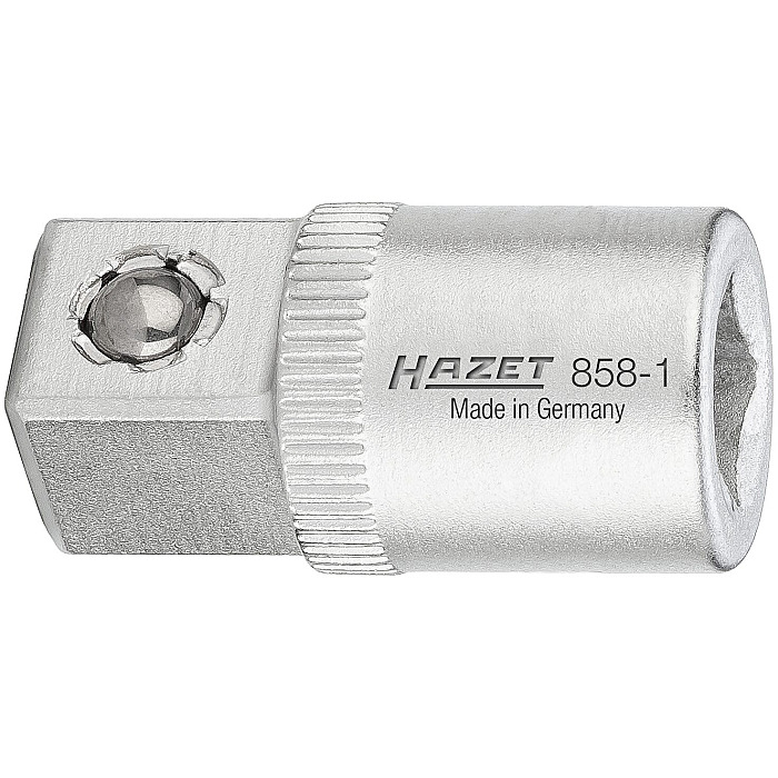 HAZET Adapter - Vierkant hohl 6,3 mm (1/4 Zoll) - Vierkant massiv 10 mm (3/8 Zoll) 858-1 ...