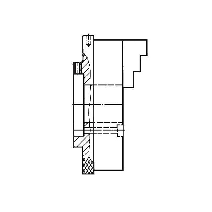 RÖHM KRF 70, 3-Backen, mit Spannstift, Zlindrische Zentrieraufnahme, Gusskörper 148793 ...