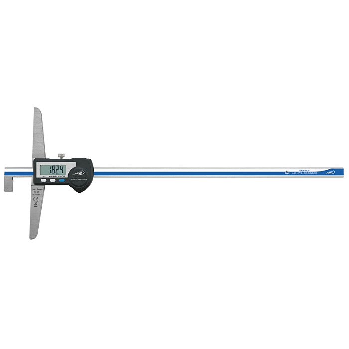 Helios-Preisser Digitaler Tiefen - Messschieber IP 67, rostfrei, mit abgesetzter Stange 1/100 ...