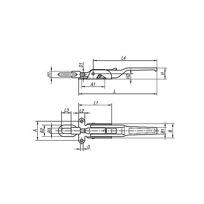 KIPP Spannverschluss mit Spannhaken einstellbar, Form: A Swa Schwere ...