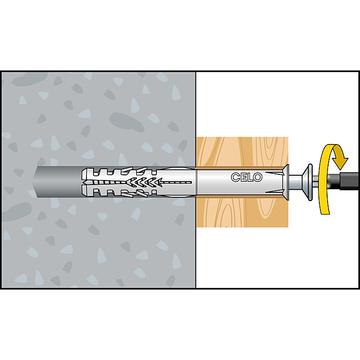 CELO Rahmendübel R 10-160 TOSS mit Senkkopfschraube, galvanisch ...