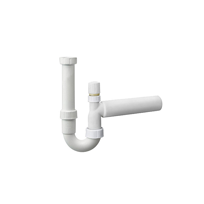 Otto Haas PP-Spülensiphon 1 1/2" DN 50 mit Rohrbelüfter, weiss nach DIN 2824 4002545028248 ...