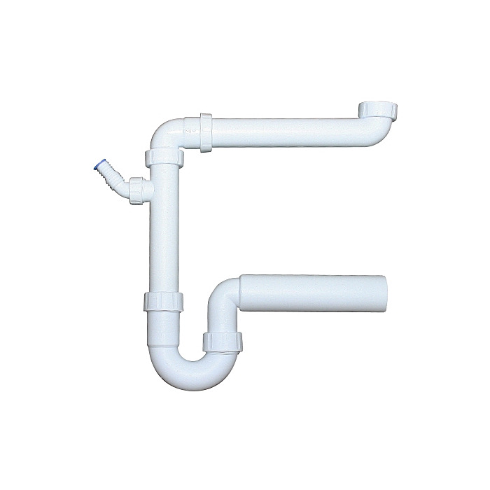 Otto Haas PP-Raumsparsiphon 11/2" DN 50, mit einem Geräteanschluss, weiss, nach DIN 2895 ...