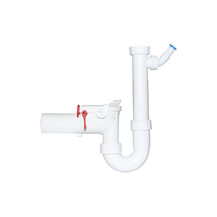 Otto Haas OHA Sperrwerk mit Rückstaudoppel- und Notverschluss, PP-Siphon mit einem ...