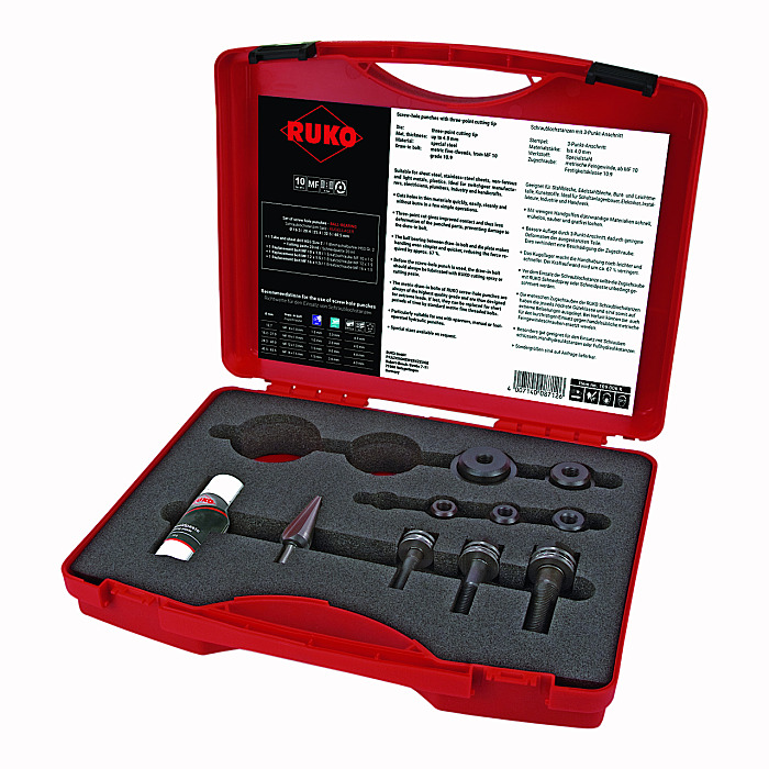 Ruko Set 3 K of screw-hole punches in plastic case 109006K ...