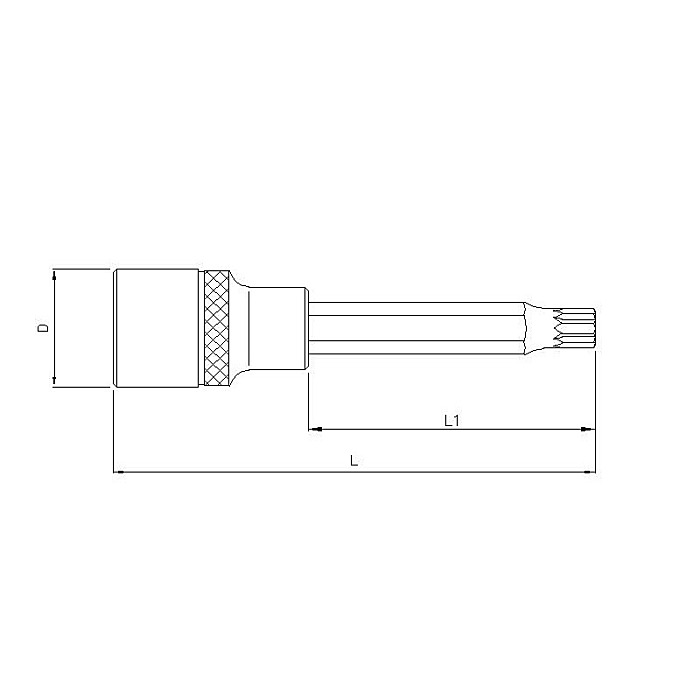 Sonic Bit socket spline 1/2’’, 140 mmL M12 83814012 4715898521181 ...