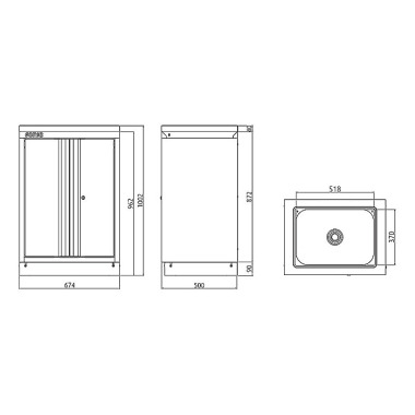 Sonic MSS 674 mm closet with sink 47432 4715898527787 4715898527787 ...