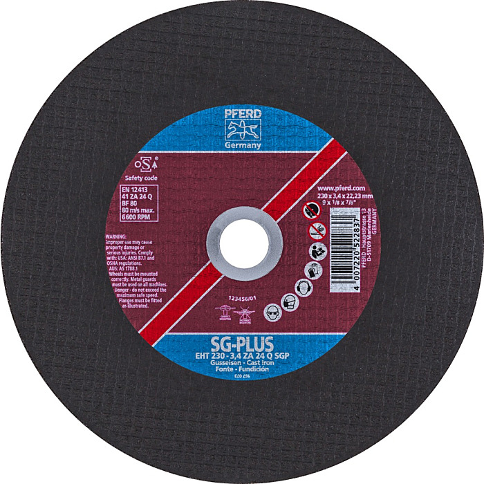 PFERD Cutting disc EHT 230-3.4 ZA 24 Q SGP/22.23 61328822 4007220522837 4007220522837-57 ...