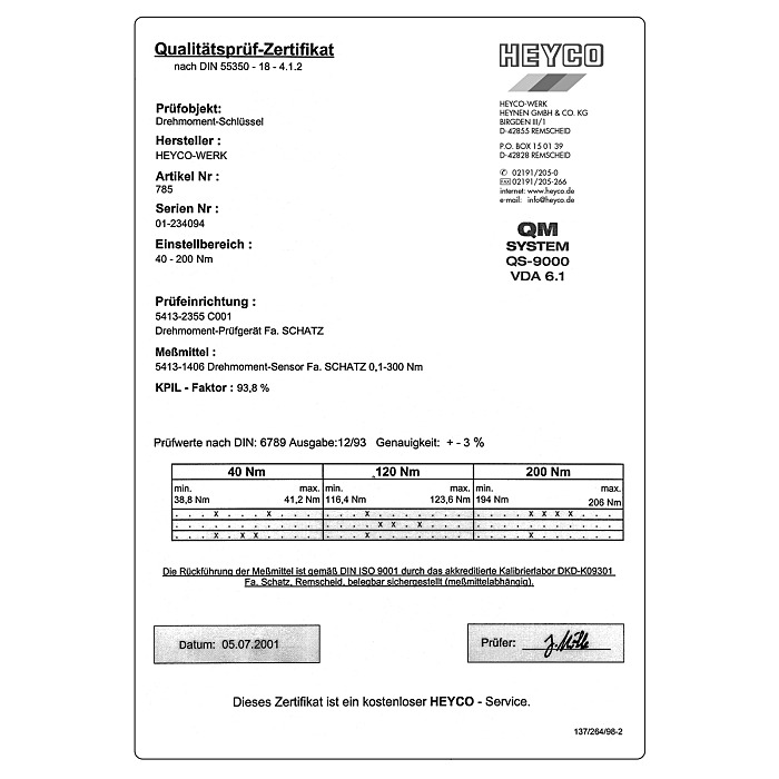 Heyco Torque Wrenches VARITORQUE with Reversible Ratchet VARICAT, 1/2 ...