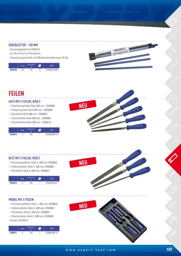 Expert TRIANGLE FILE - SECOND CUT 200MM E020610 3258950206103 ...