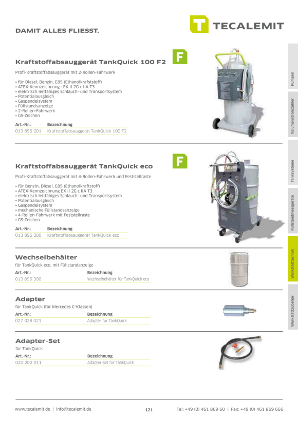 Tecalemit Adapter-Set für TankQuick 020202011 4031109002479 ...
