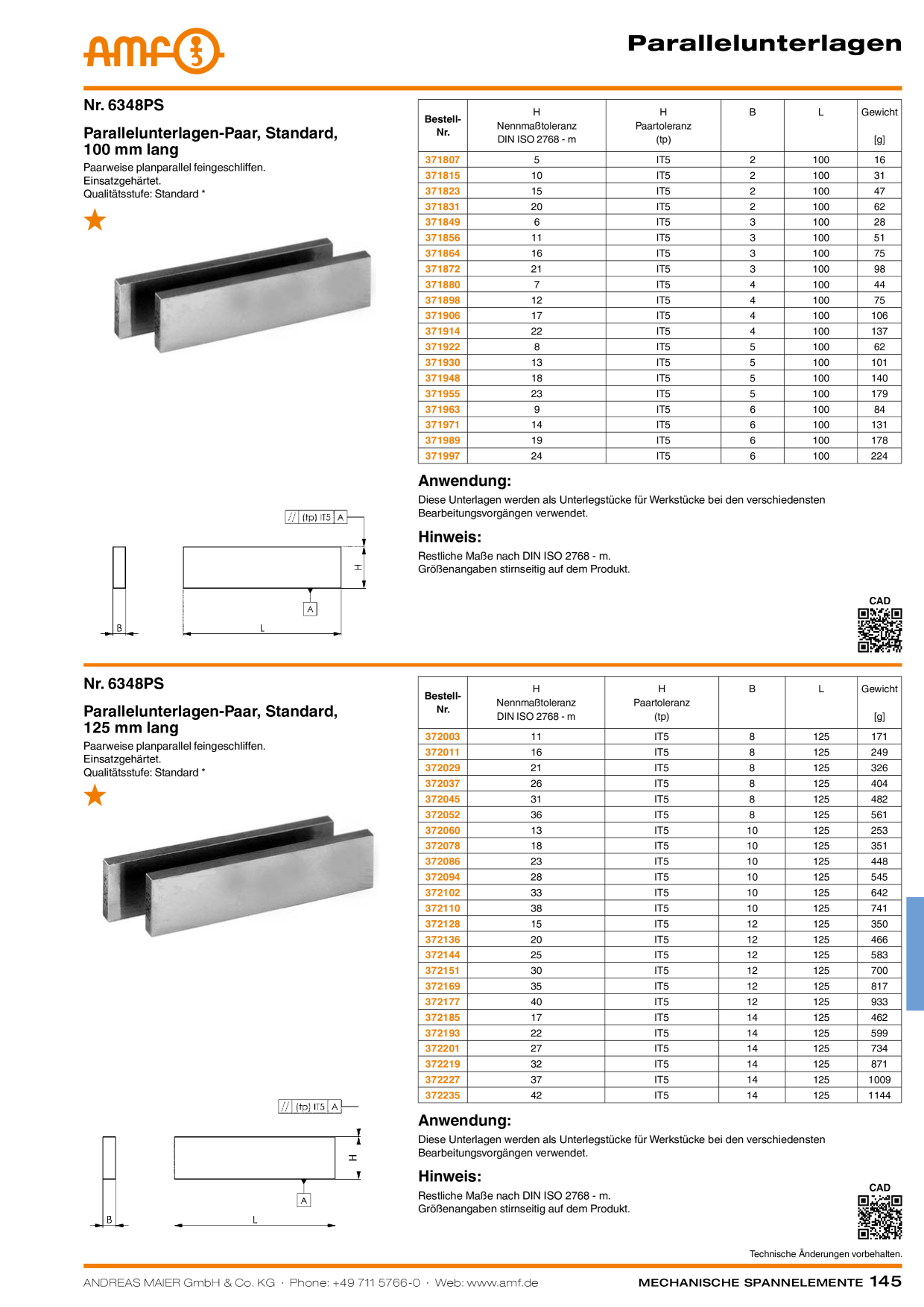 AMF Katalog MECHANISCHE SPANNELEMENTE_2020 - Seite 145