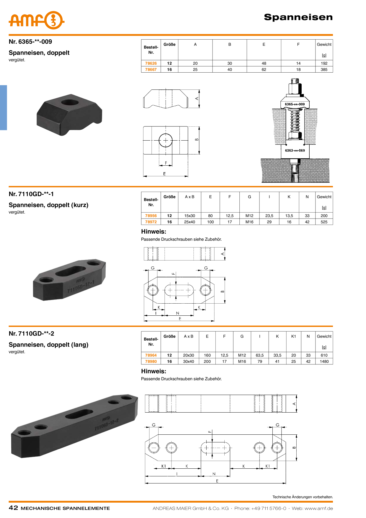 AMF Katalog MECHANISCHE SPANNELEMENTE_2020 - Seite 42
