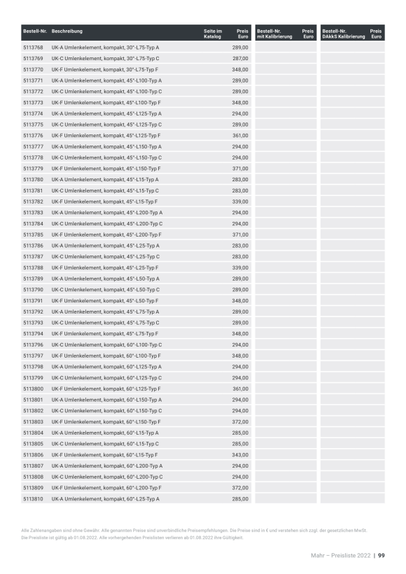 Mahr Élément de déviation UK-C, compact, 0°-L150-Type C 5113730 ...