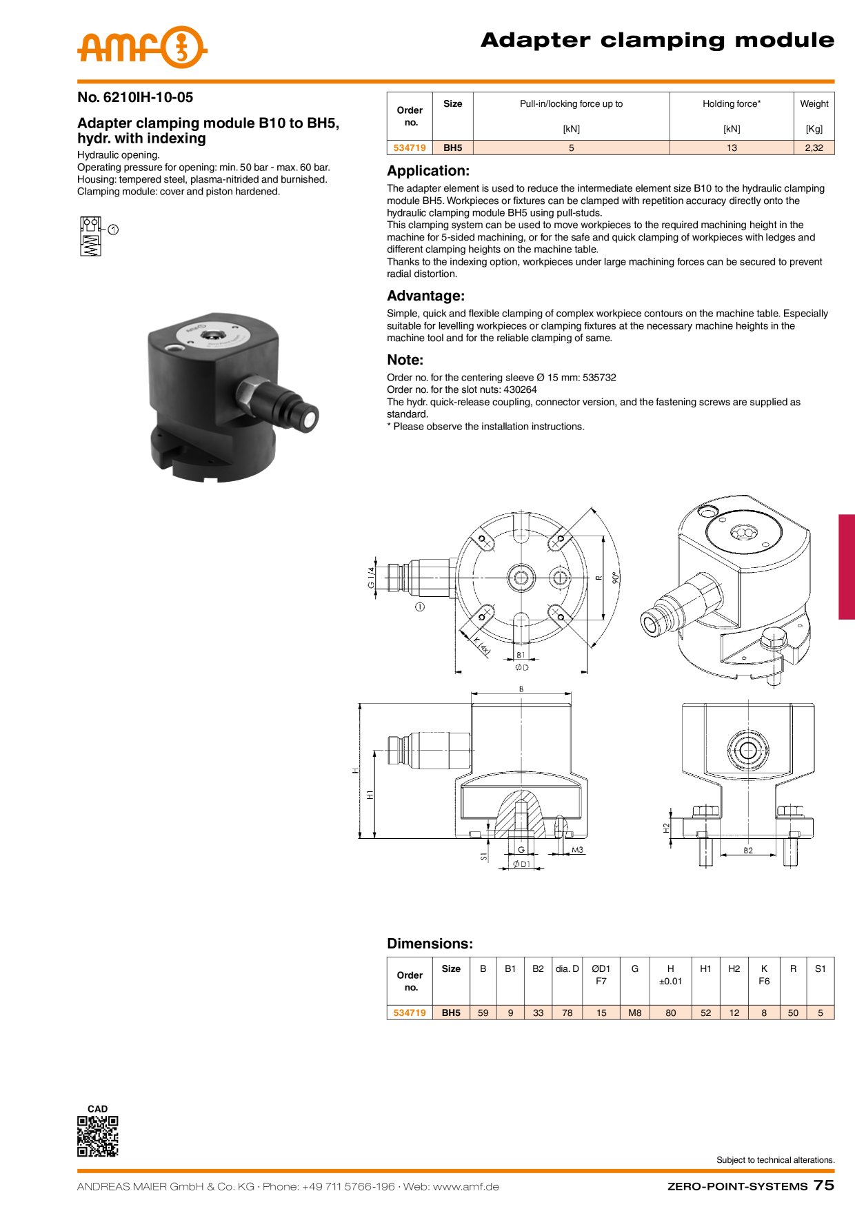 AMF Catalogue ZERO-POINT SYSTEMS - Página 75