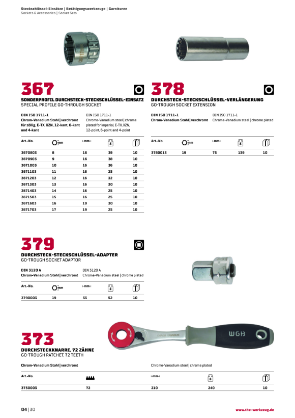 WGB GO THROUGH STECKSCHL.-EINSATZ, DURCHSTECK, CV, NR.367 3671703 ...