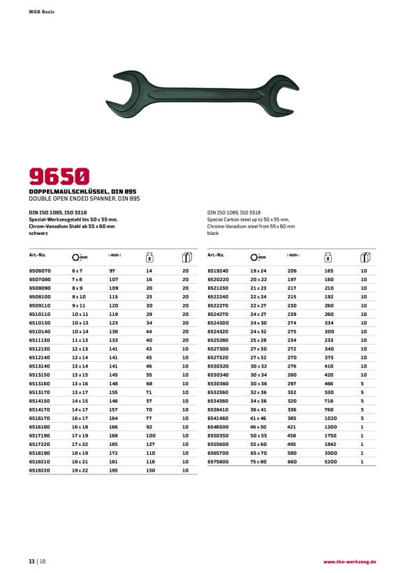 WGB 6KT-DOPPELSTECKSCHLÜSSEL MASSIV, CV, NR.9455 945518193 ...