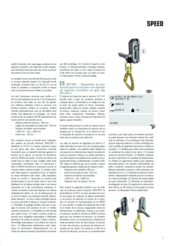 SKYLOTEC SPEED SKYTAC runner for fall arrester TAC-0002 4030281122296 ...