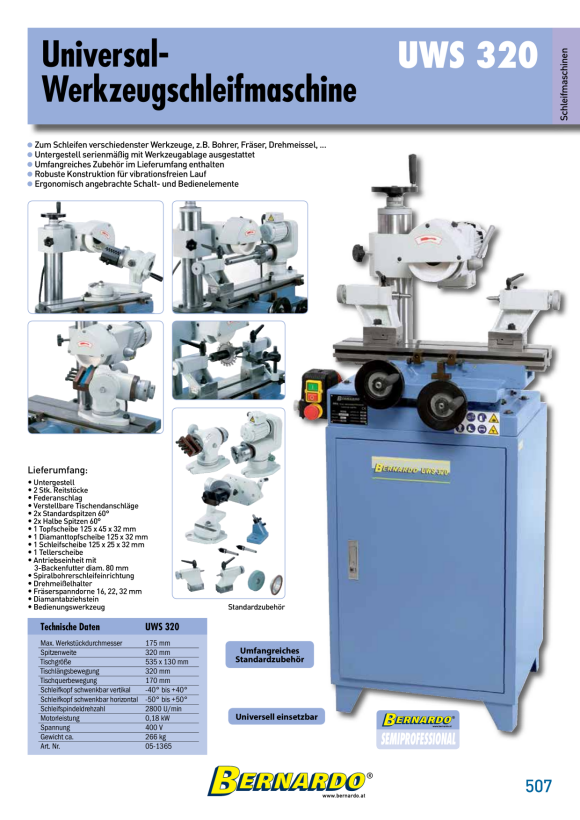 Bernardo Tellerschleifmaschine TS 300 Pro mit Untergestell / 230 V 05-1188 2000000524349 ...