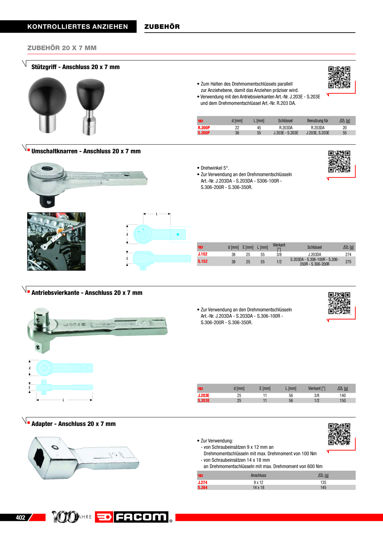 FACOM Drehmomentschluessel 1/2” 4 - 20 daNm S.203DA 3148515147159 3148515147159-1900 ToolTeam T ...
