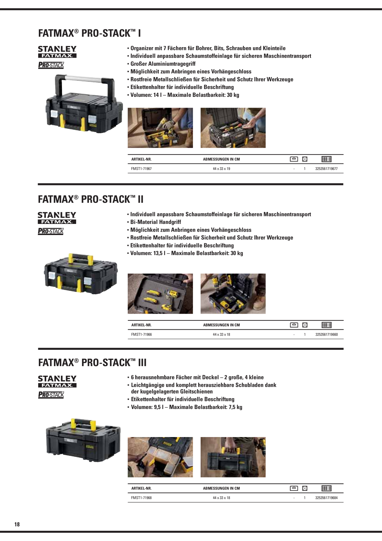 Stanley FatMax TSTAK IV Systembox FMST1-71969 3253561719691 ...